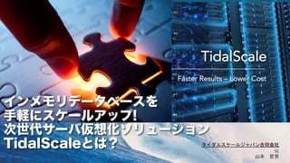 インメモリーデータベースを手軽にスケールアップ！逆仮想化ソリューションTidalScaleとは？ | PPT