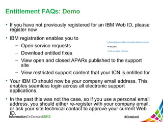 IBM Insight - Smarter Support Tips - Entitlement | PPT