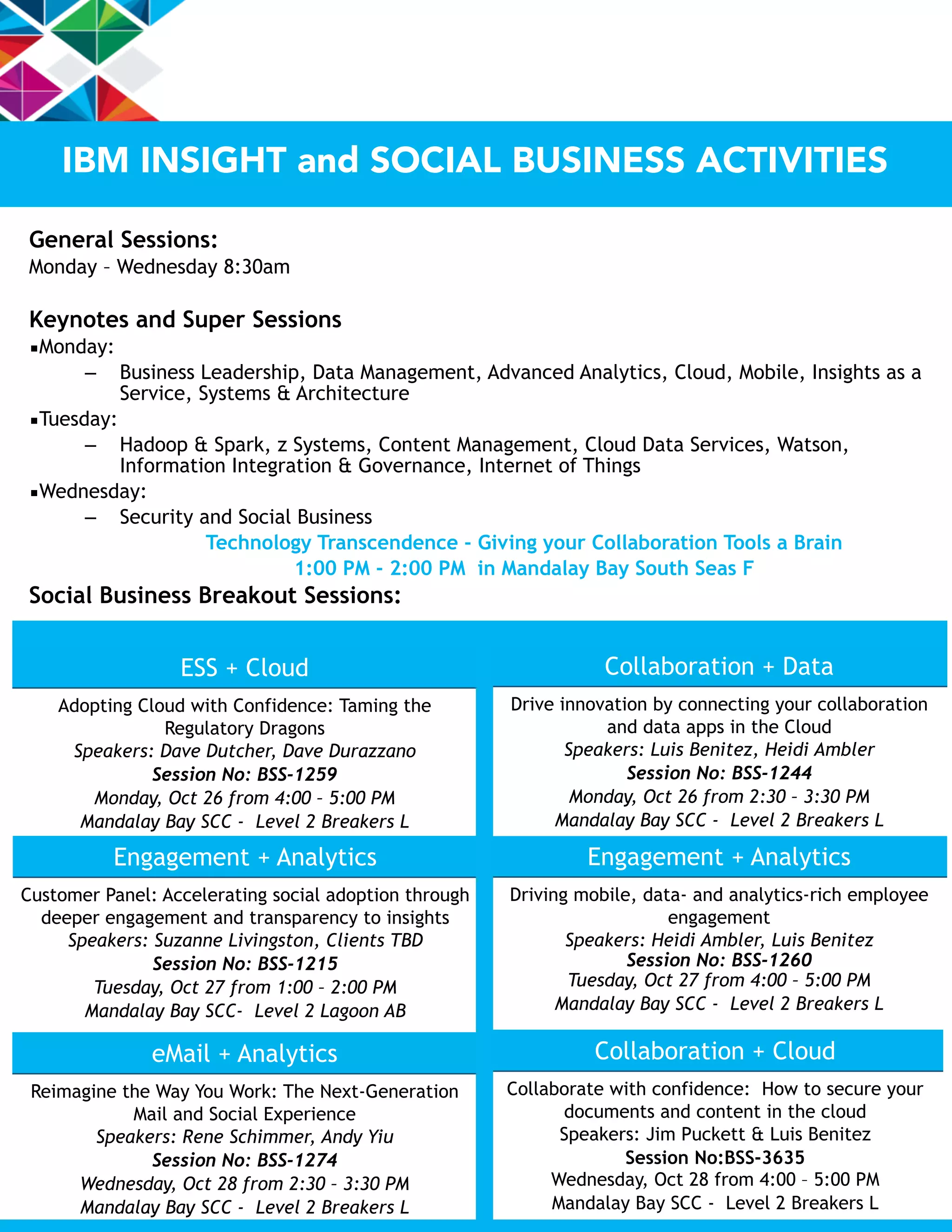 IBM Insight 2015 - Social Business Flyer | PDF
