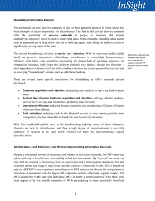 Accelerating Financial Inclusion Through Innovative Channels (Dec 2009 ...