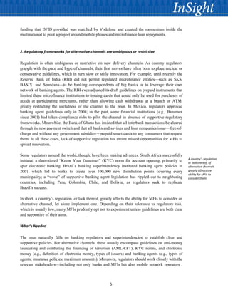Accelerating Financial Inclusion Through Innovative Channels (Dec 2009 ...