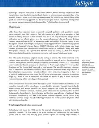 Accelerating Financial Inclusion Through Innovative Channels (Dec 2009 ...