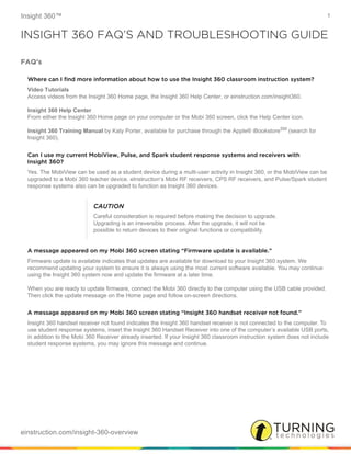 Insight360 FAQ | PDF | Computing | Technology & Computing