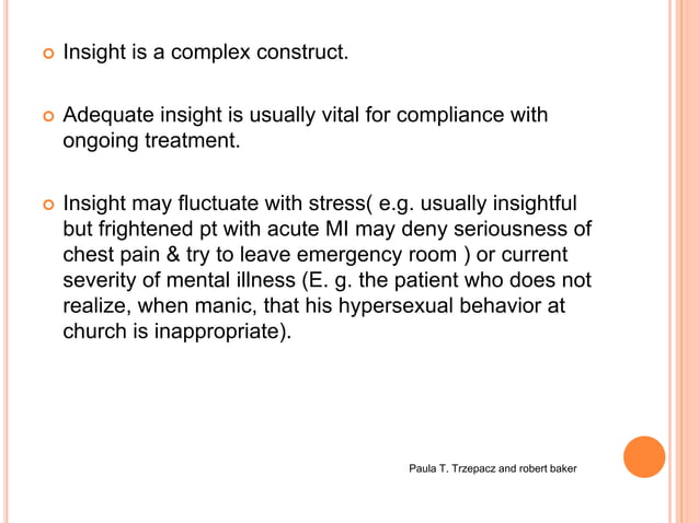 INSIGHT AND JUDGMENT-1.pptx | Mental Health | Diseases and Conditions