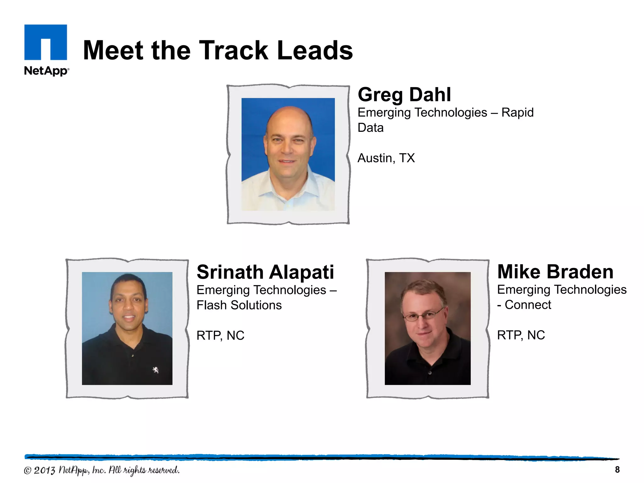 NetApp Insight 2013 Activities & Track Leaders | PDF