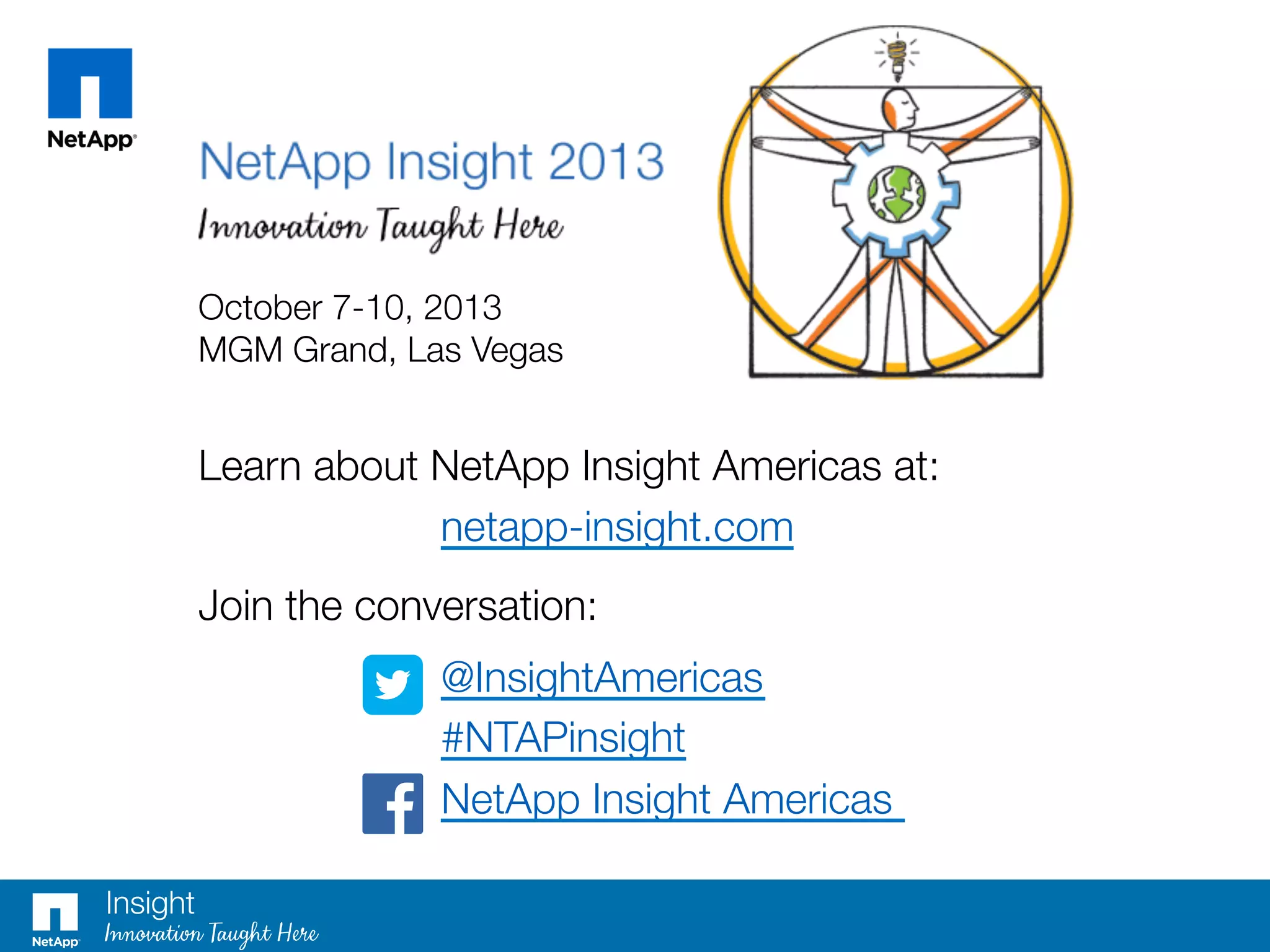 NetApp Insight 2013 Activities & Track Leaders | PDF