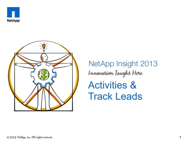 NetApp Insight 2013 Activities & Track Leaders | PDF