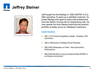 NetApp Insight 2013 Presenters | PDF