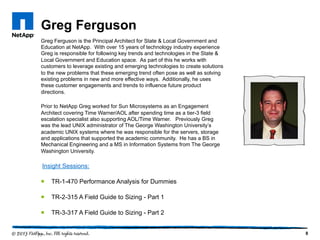 NetApp Insight 2013 Presenters | PDF