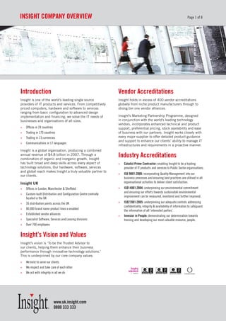 Insight Corporate Brochure | PDF