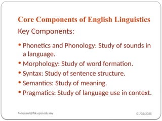 Insight for Teaching English Linguistics in the classroom .pptx