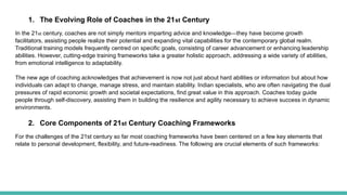 Insight into Coaching Frameworks Designed for 21st Century Challenges ...