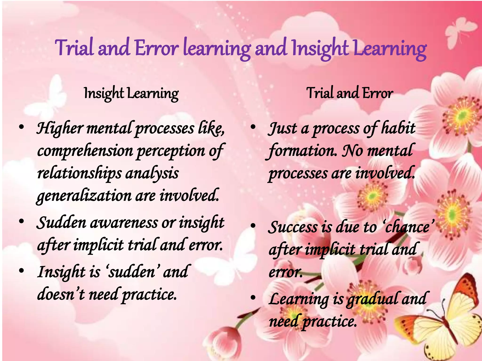 Insight learning kohler | PPTX