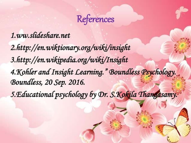 Insight learning kohler | PPTX