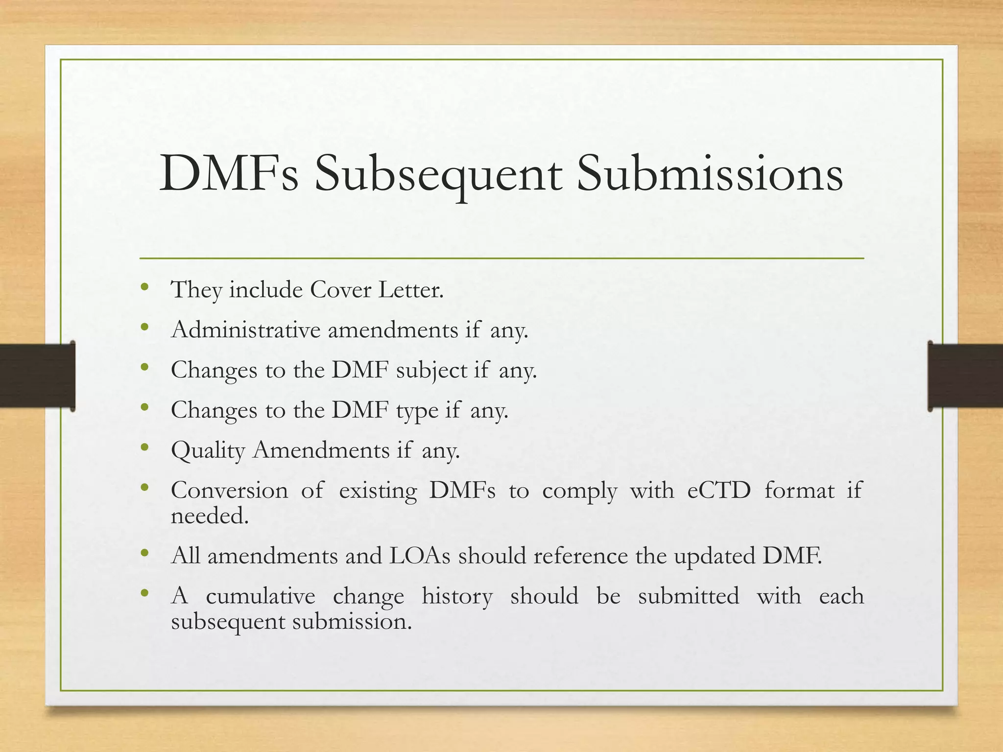 Basics of Drug Master Files--- | PPTX