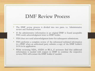 Basics of Drug Master Files--- | PPTX