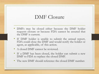 Basics of Drug Master Files--- | PPTX