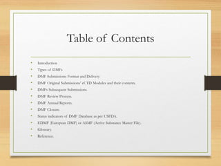 Basics of Drug Master Files--- | PPTX