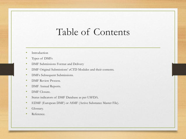 Basics of Drug Master Files--- | PPTX