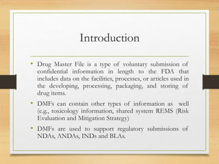Basics of Drug Master Files--- | PPTX