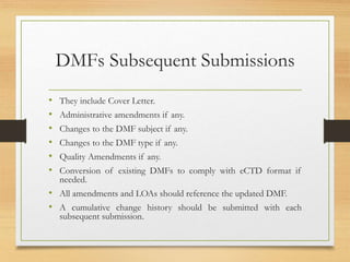 Basics of Drug Master Files--- | PPTX