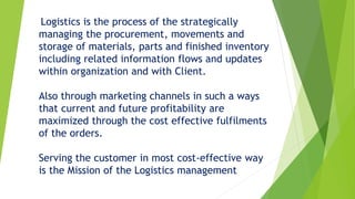 INSIGHT of Supply Chain and Competitive Strategy Logistics.pptx
