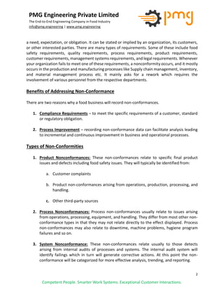 Insight on Non Conformity in food industry- Benefits, Types, Process ...