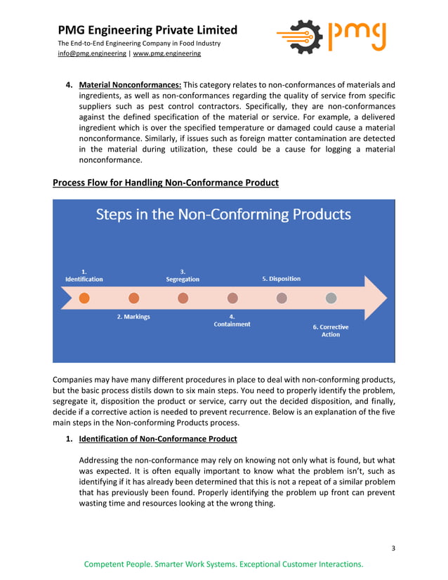 Insight on Non Conformity in food industry- Benefits, Types, Process ...