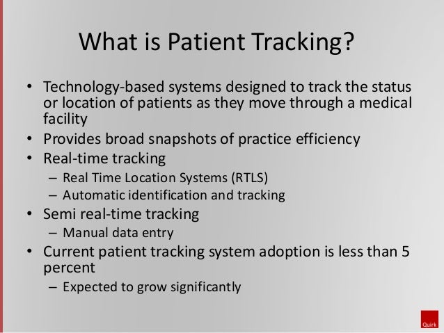 Insights Webinar - Patient Tracking Solutions Insights Webinar - Patient Tracking Solutions