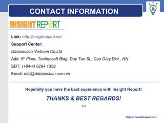 Insight Report User Guide_English Version | PPT