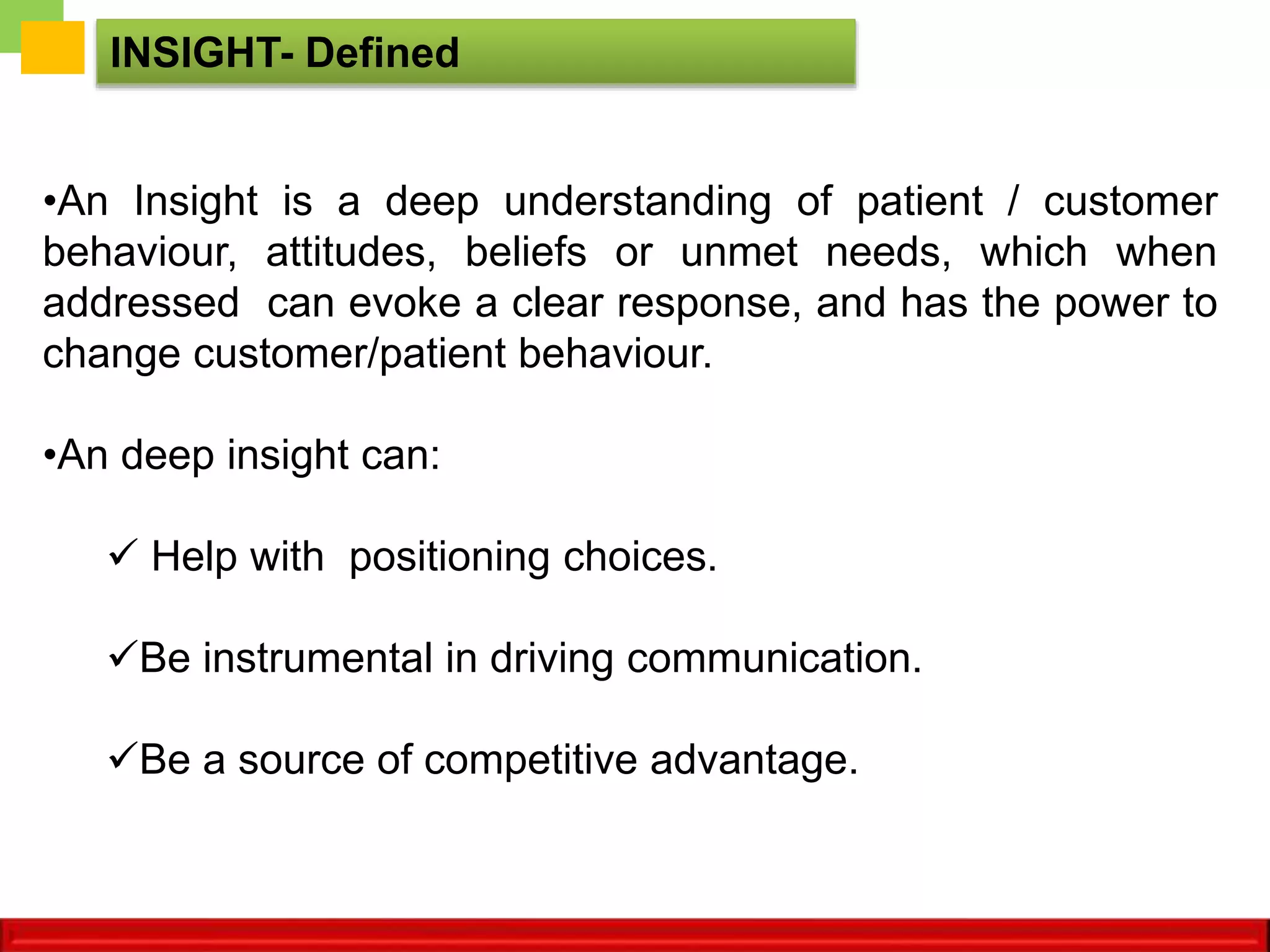 Importance of Insights in Pharmaketing | PPTX