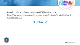 Insights from-NSAs-cybersecurity-threat-operations-center | PPT
