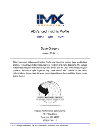 ADVanced Insights Profile | PDF