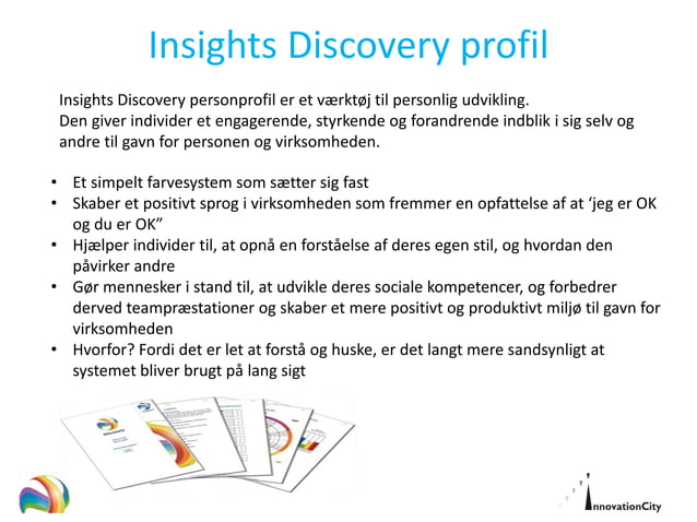 Insights discovery workshop - Innovationcity | PDF
