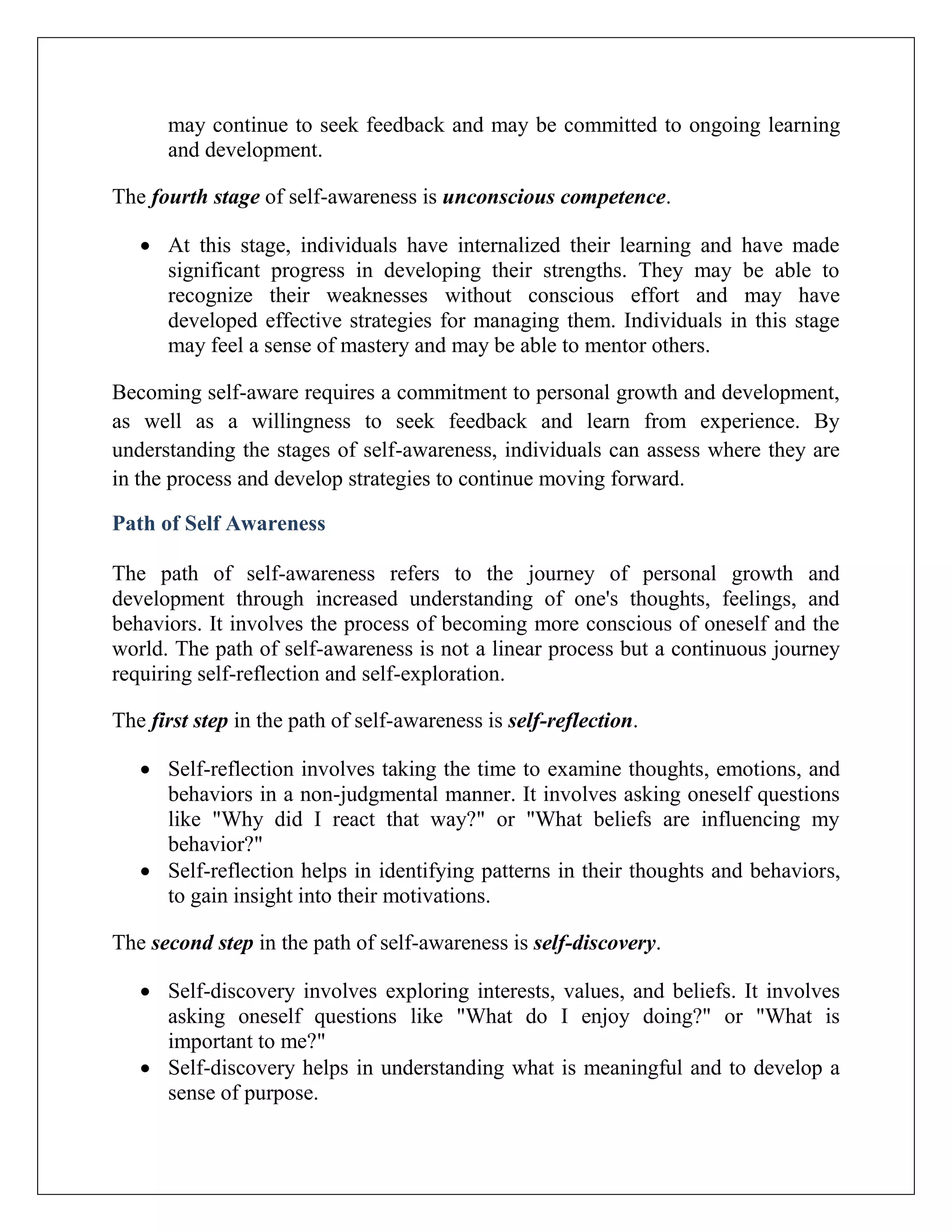 Insights of Self Awareness.pdf