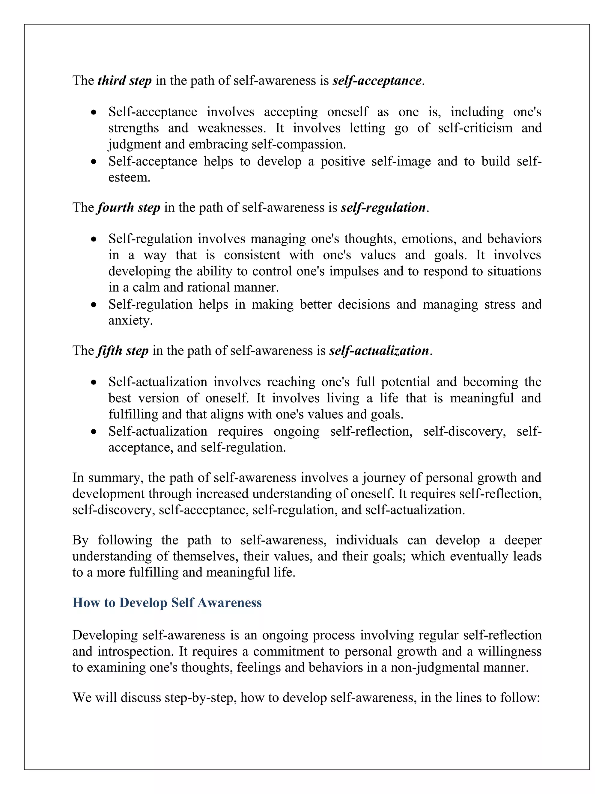 Insights of Self Awareness.pdf