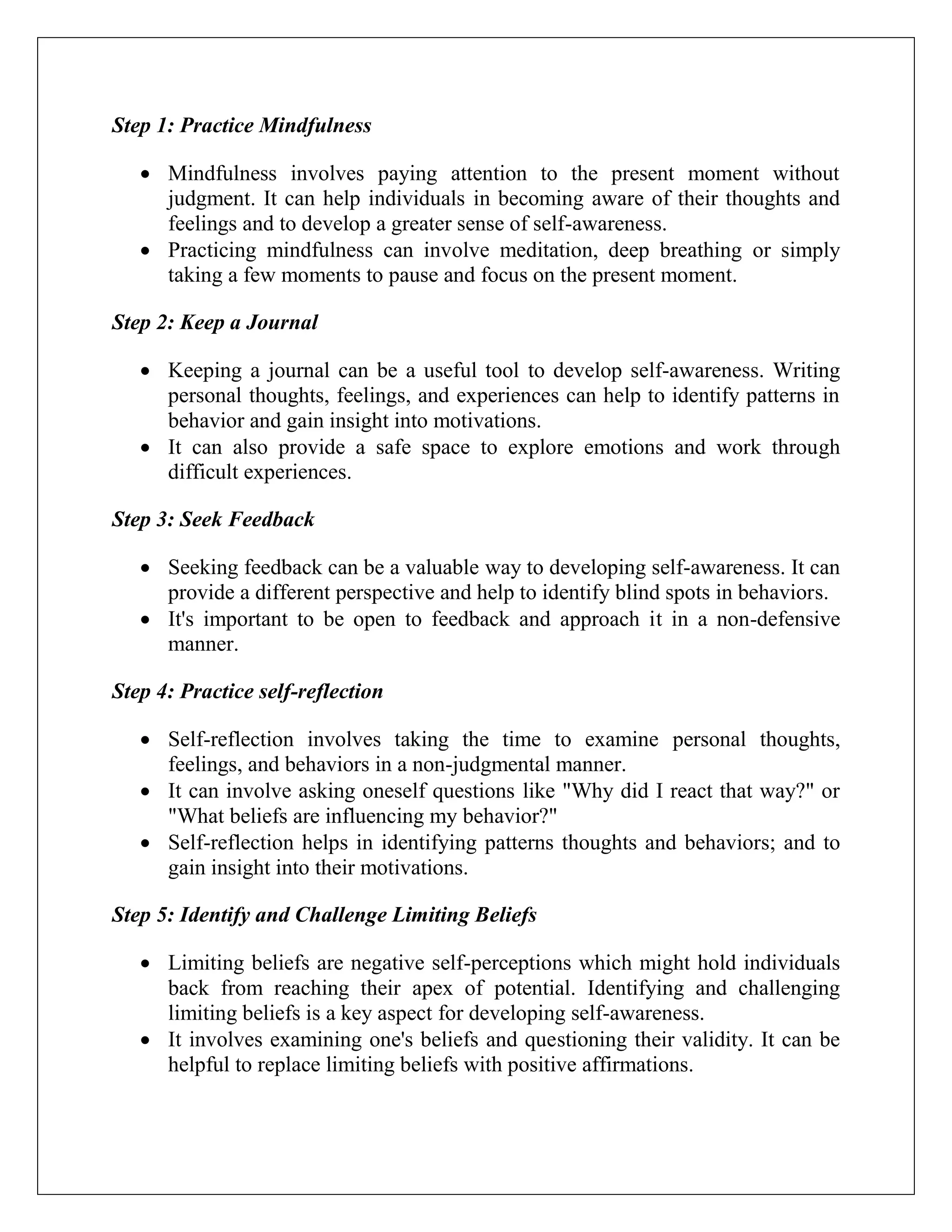Insights of Self Awareness.pdf