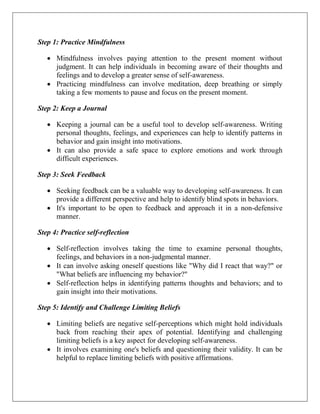 Insights of Self Awareness.pdf