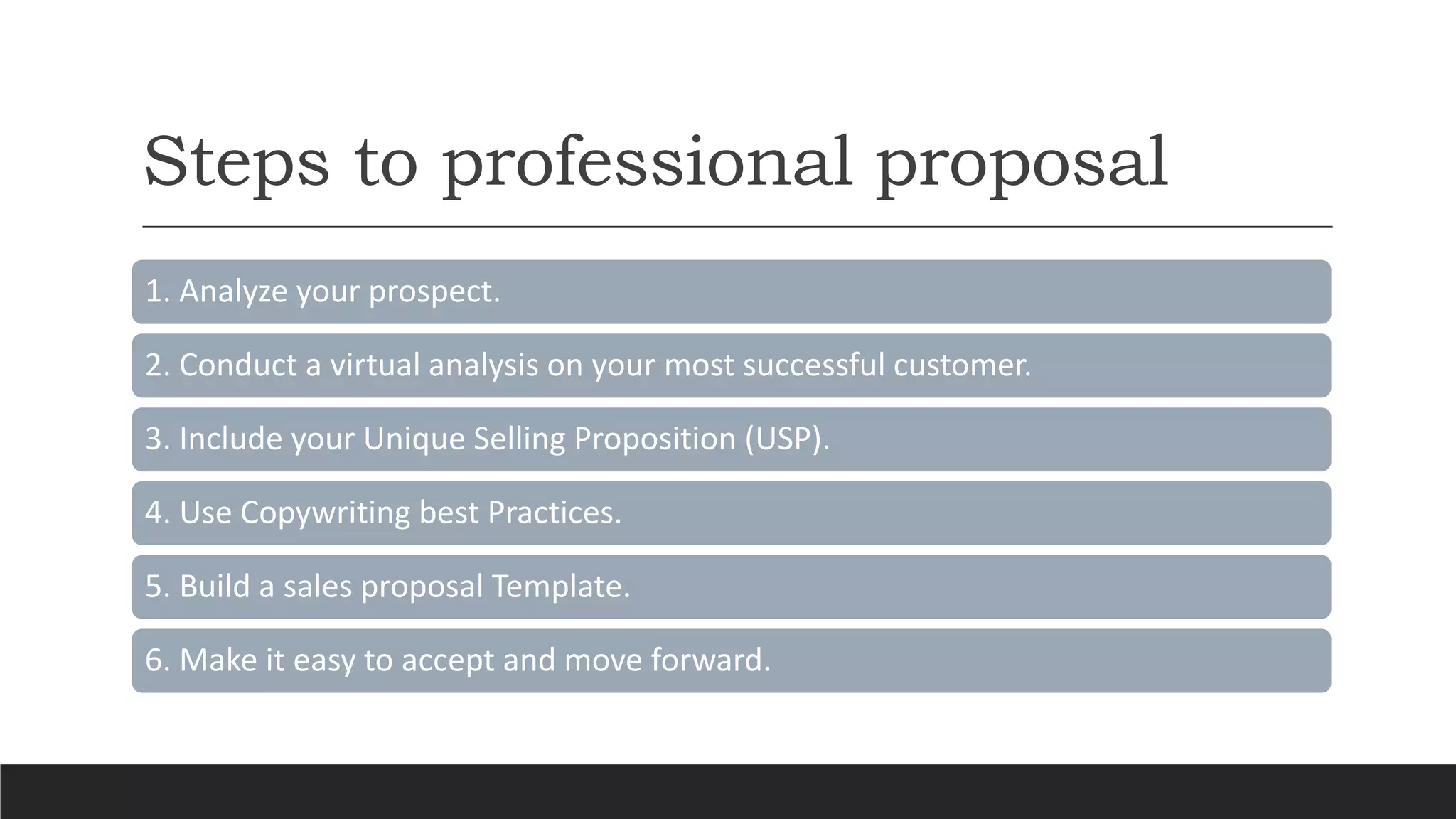 Insights on sales proposal | PPTX