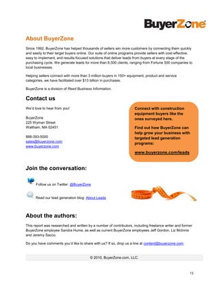 Insights on the Construction Buyer | PDF