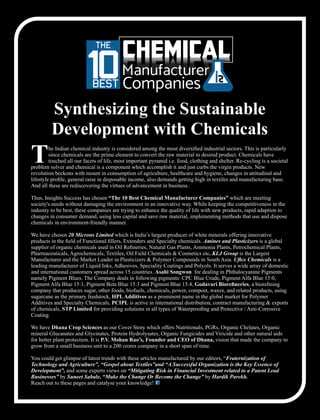 Insights success the 10 best chemical manufacturer companies | PDF