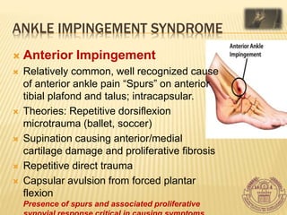 Insight to ankle impingement syndrome in sports | PPT