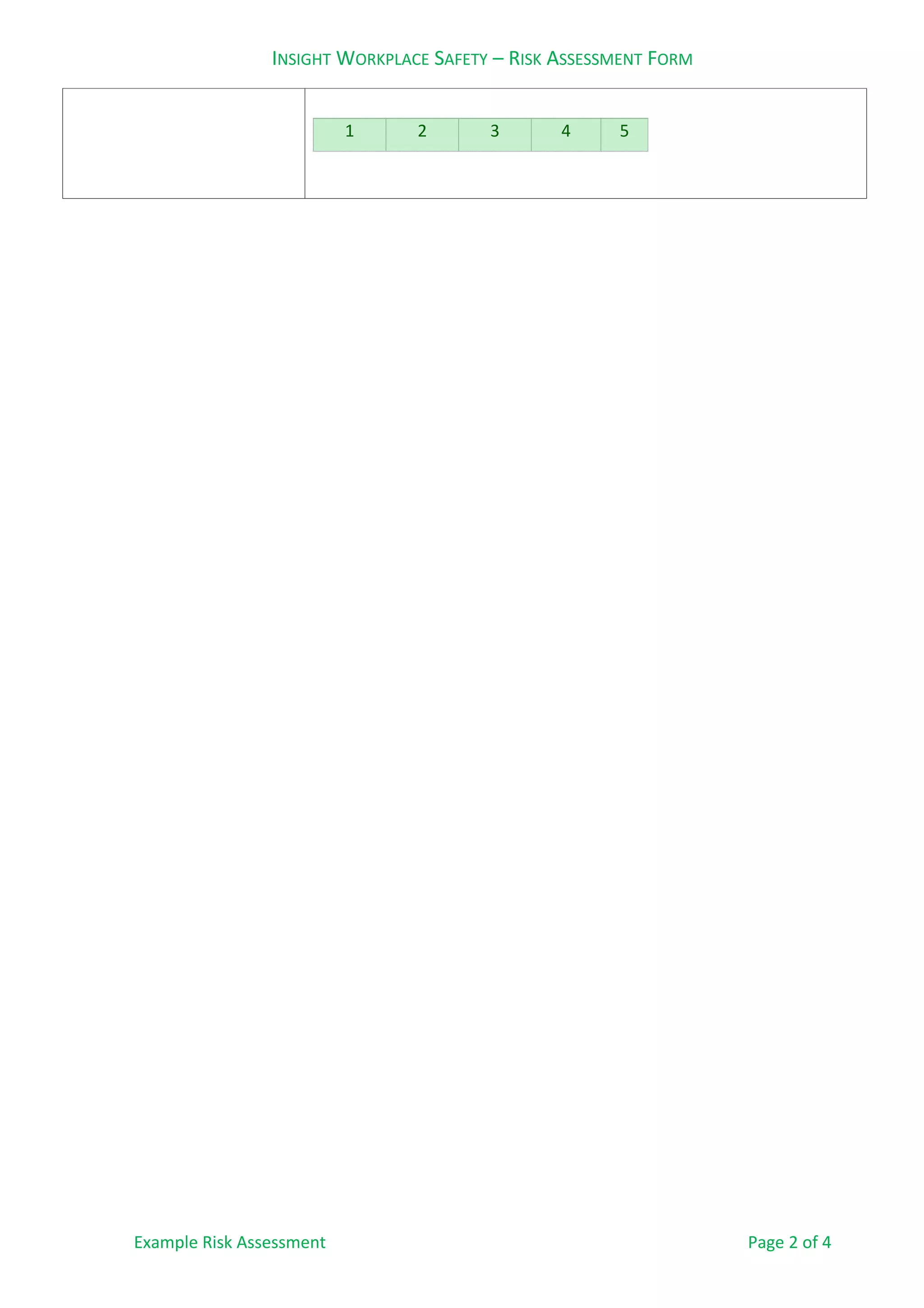 Insight workplace safety risk assessment form - example | DOC | Death ...