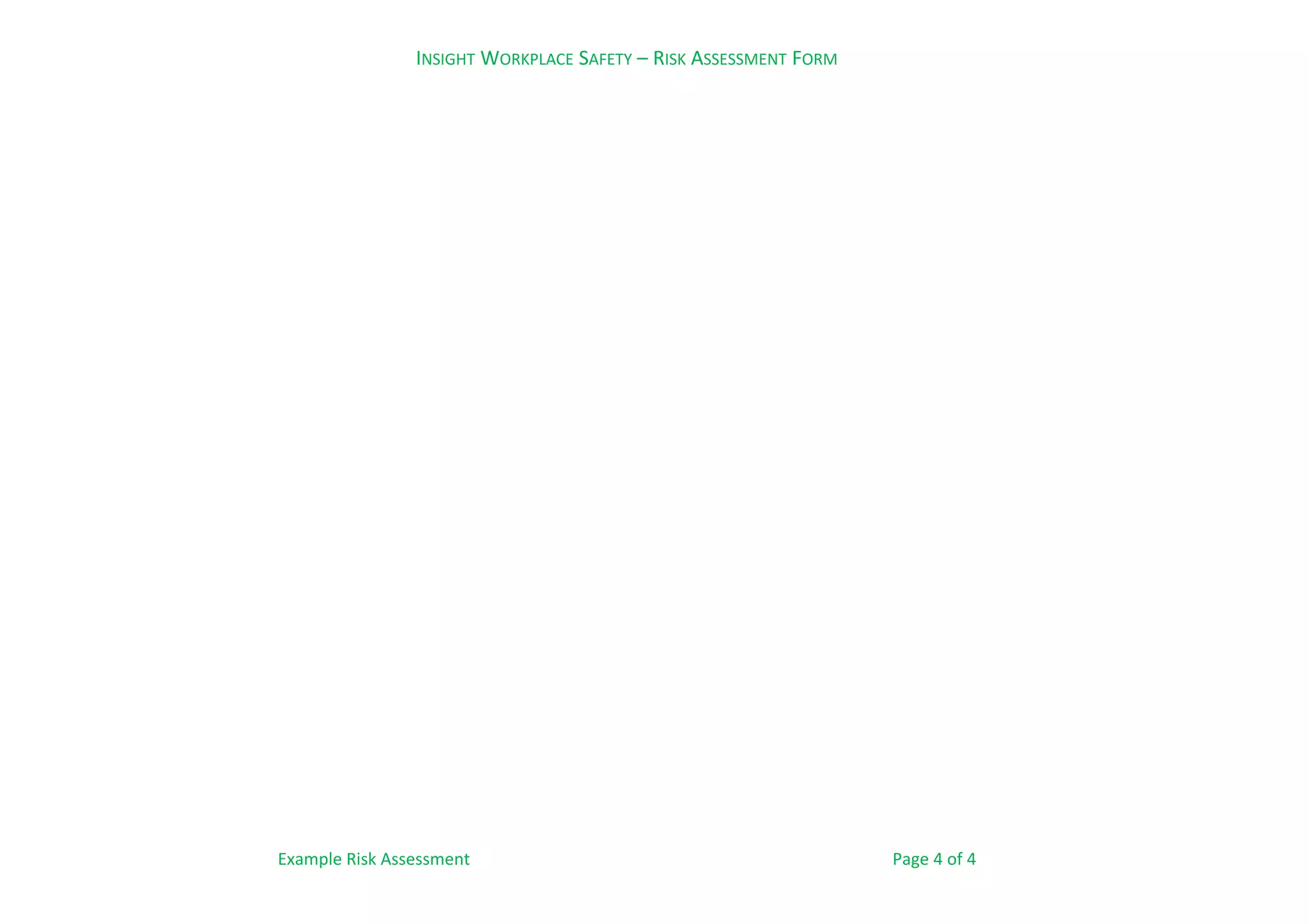 Insight workplace safety risk assessment form - example | DOC