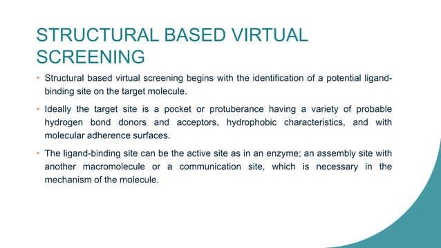 INSILICO DRUG DESIGN AND VIRTUAL SCREENING IN CADD.pptx | Computer ...