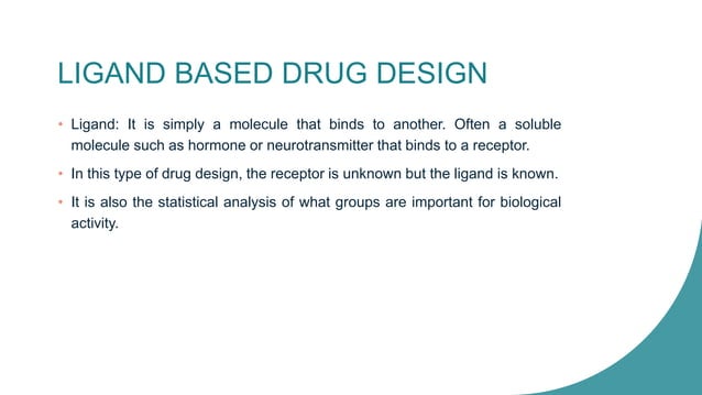 INSILICO DRUG DESIGN AND VIRTUAL SCREENING IN CADD.pptx | Computer ...