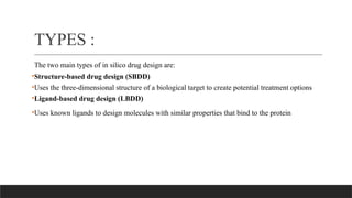 IN SILICO DRUG DESIGNING, structure based drug design | PPT