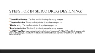 IN SILICO DRUG DESIGNING, structure based drug design | PPT