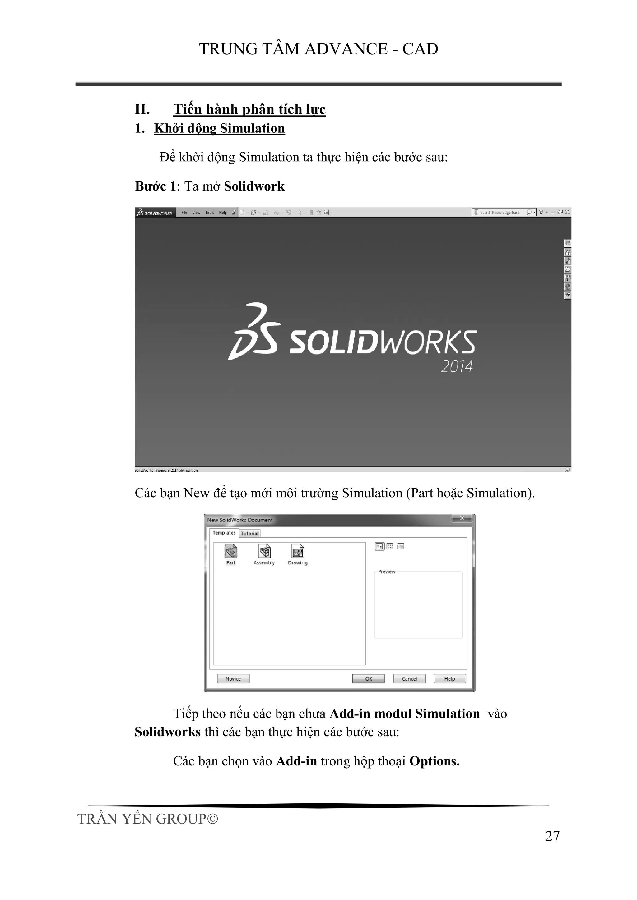 Hướng dẫn phân tích mô phỏng solidworks (demo) | PDF