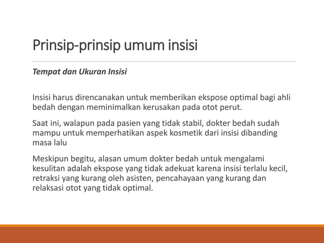 Insisi abdomen pada anak | PPTX